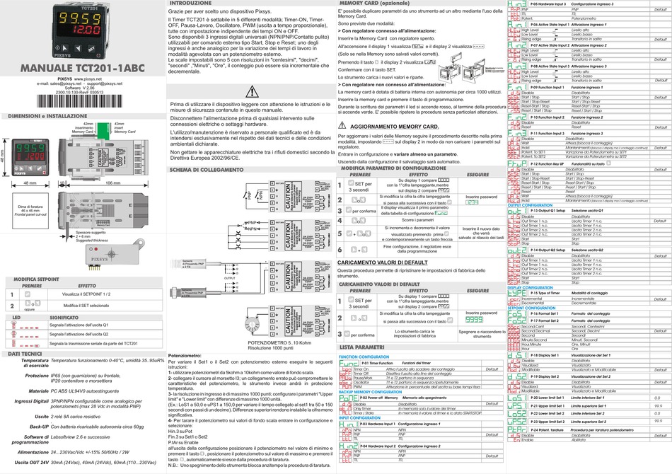 PIXSYS TCT201-1ABC MANUAL Pdf Download | ManualsLib