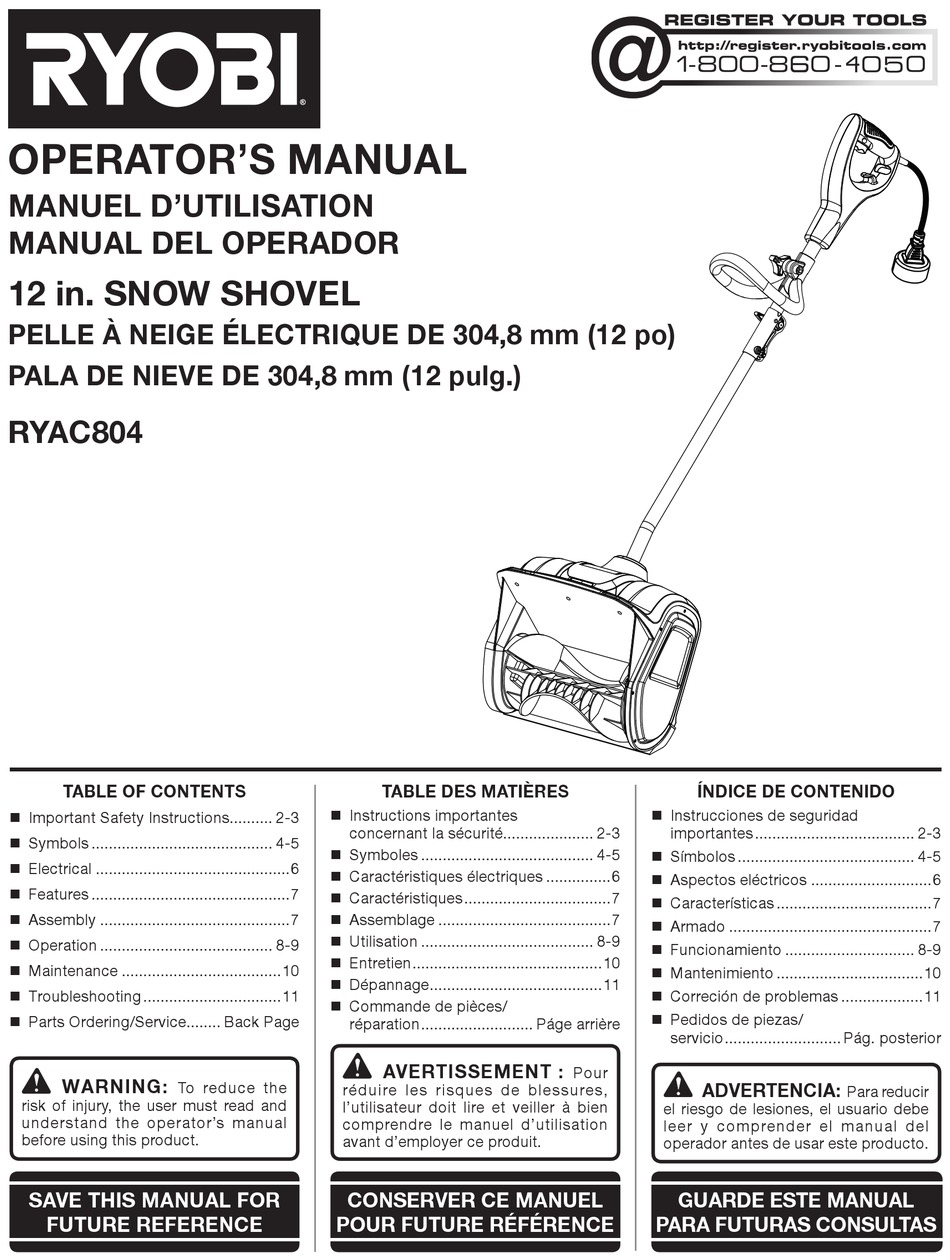 RYOBI RYAC804 OPERATOR'S MANUAL Pdf Download | ManualsLib