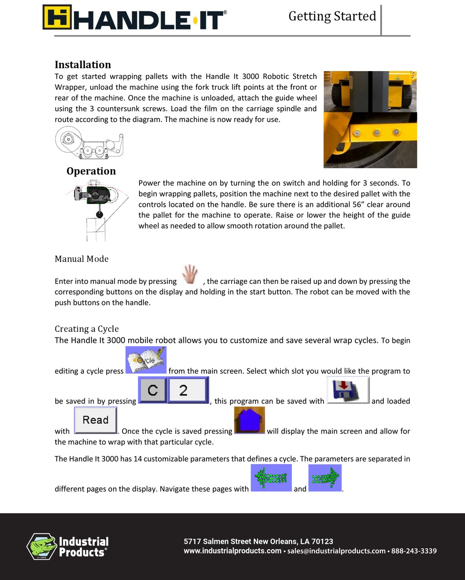 INDUSTRIAL PRODUCTS HANDLE IT 3000 GETTING STARTED Pdf Download ...