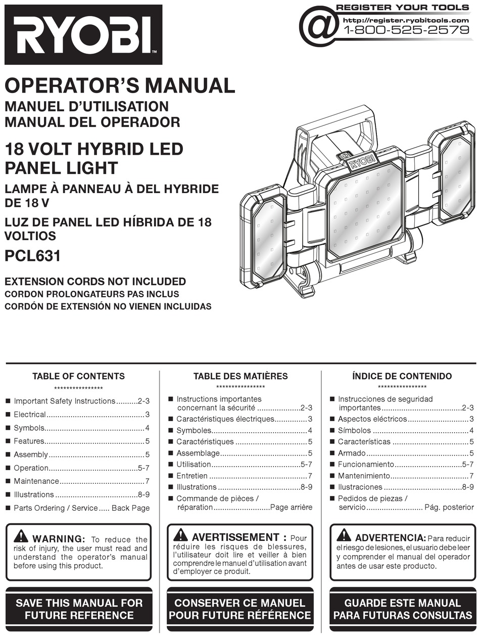 RYOBI PCL631 OPERATOR'S MANUAL Pdf Download | ManualsLib