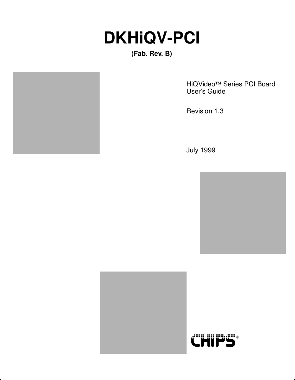 CHIPS HIQVIDEO SERIES USER MANUAL Pdf Download | ManualsLib