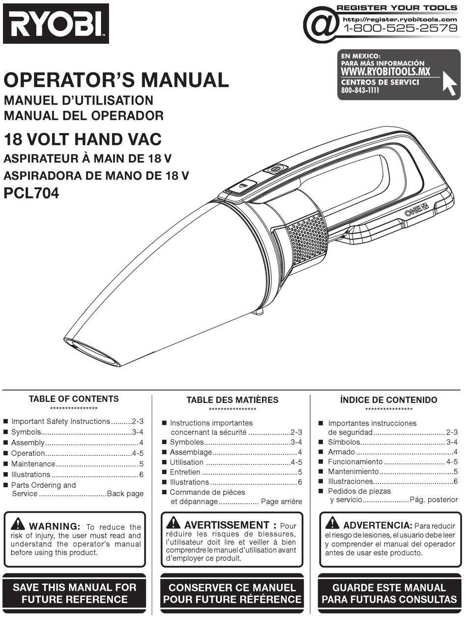 RYOBI PCL704K OPERATOR'S MANUAL Pdf Download | ManualsLib