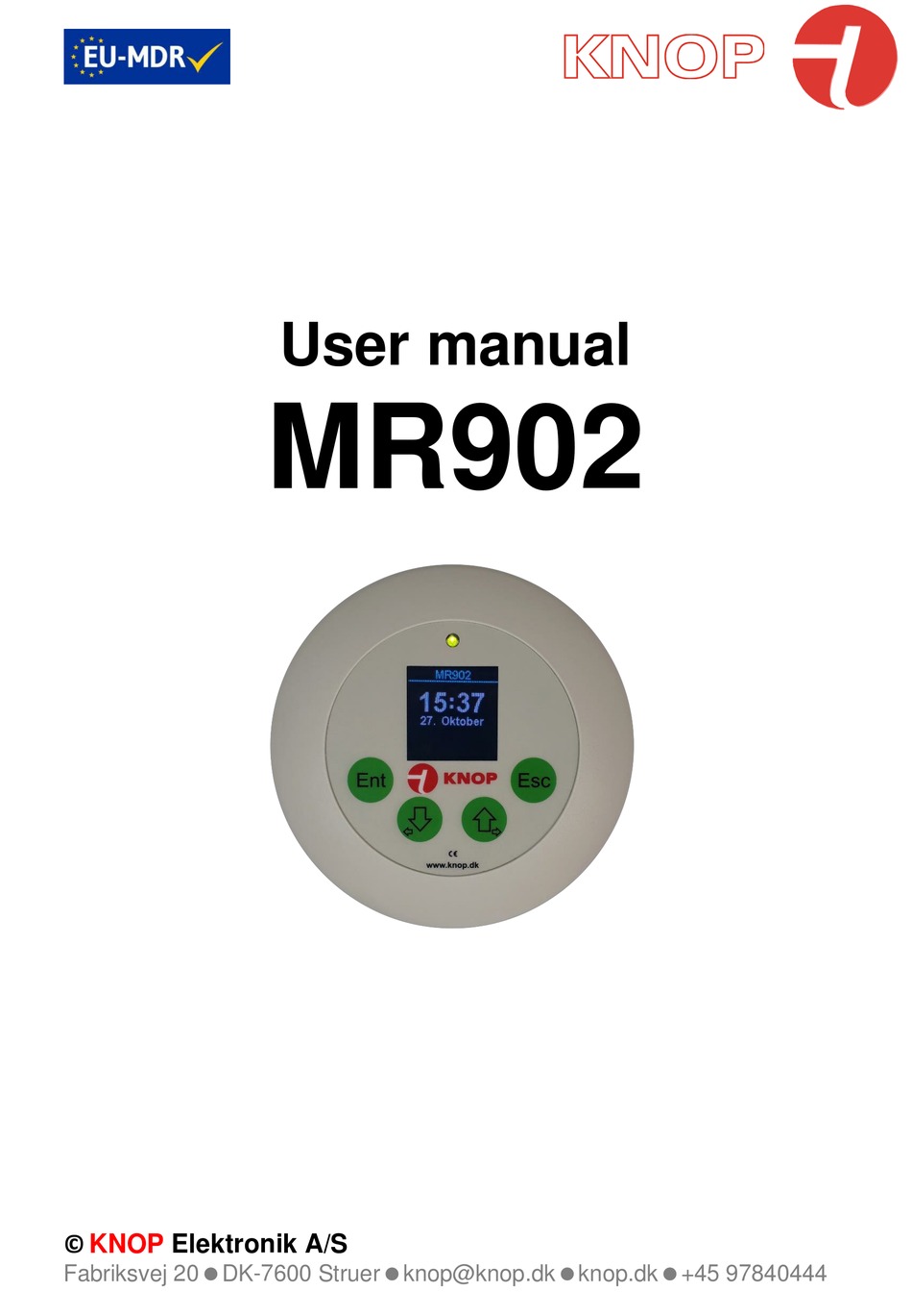 KNOP MR902 USER MANUAL Pdf Download | ManualsLib