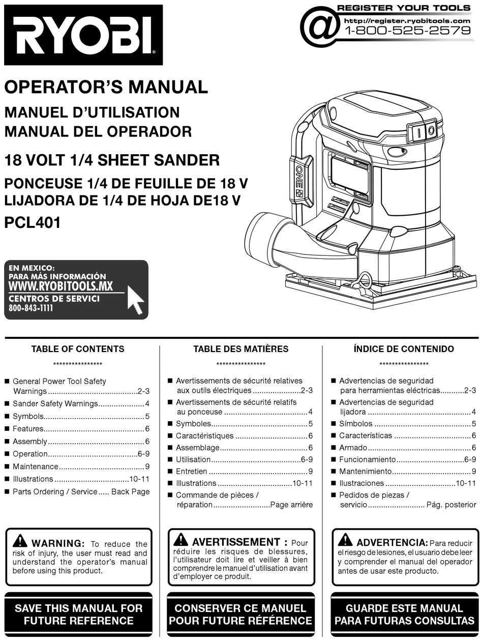 RYOBI DE18 OPERATOR'S MANUAL Pdf Download | ManualsLib