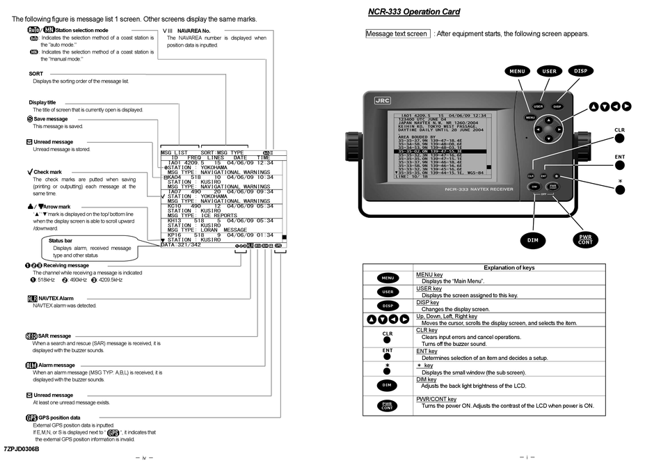 JRC NAVTEX NCR-333 OPERATION CARD Pdf Download | ManualsLib JRC NAVTEX NCR-333 OPERATION CARD Pdf Download | ManualsLib