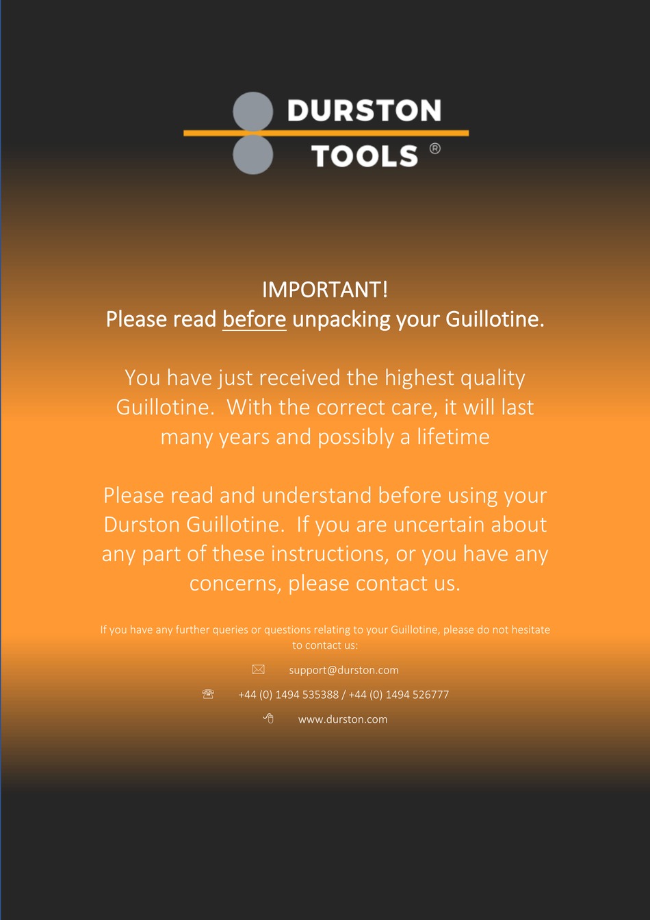 DURSTON TOOLS GUILLOTINE INSTRUCTIONS MANUAL Pdf Download ManualsLib durston-tools-guillotine-instructions-manual-pdf-download-manualslib
