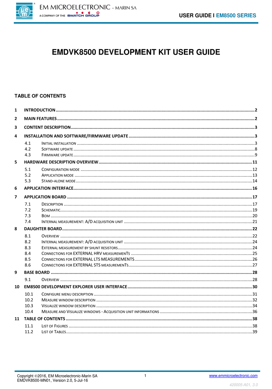 SWATCH EM MICROELECTRONIC EM8500 SERIES USER MANUAL Pdf Download | ManualsLib