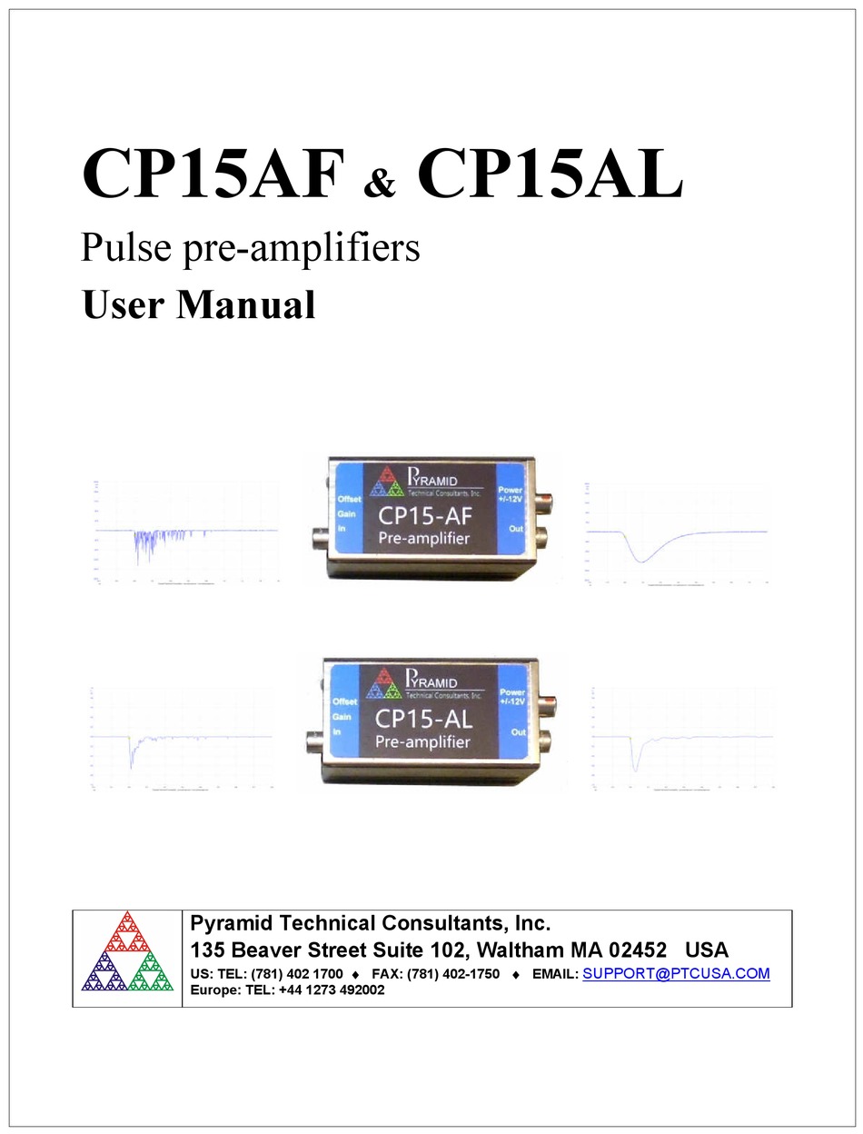 PYRAMID TECHNICAL CONSULTANTS CP15AF USER MANUAL Pdf Download | ManualsLib