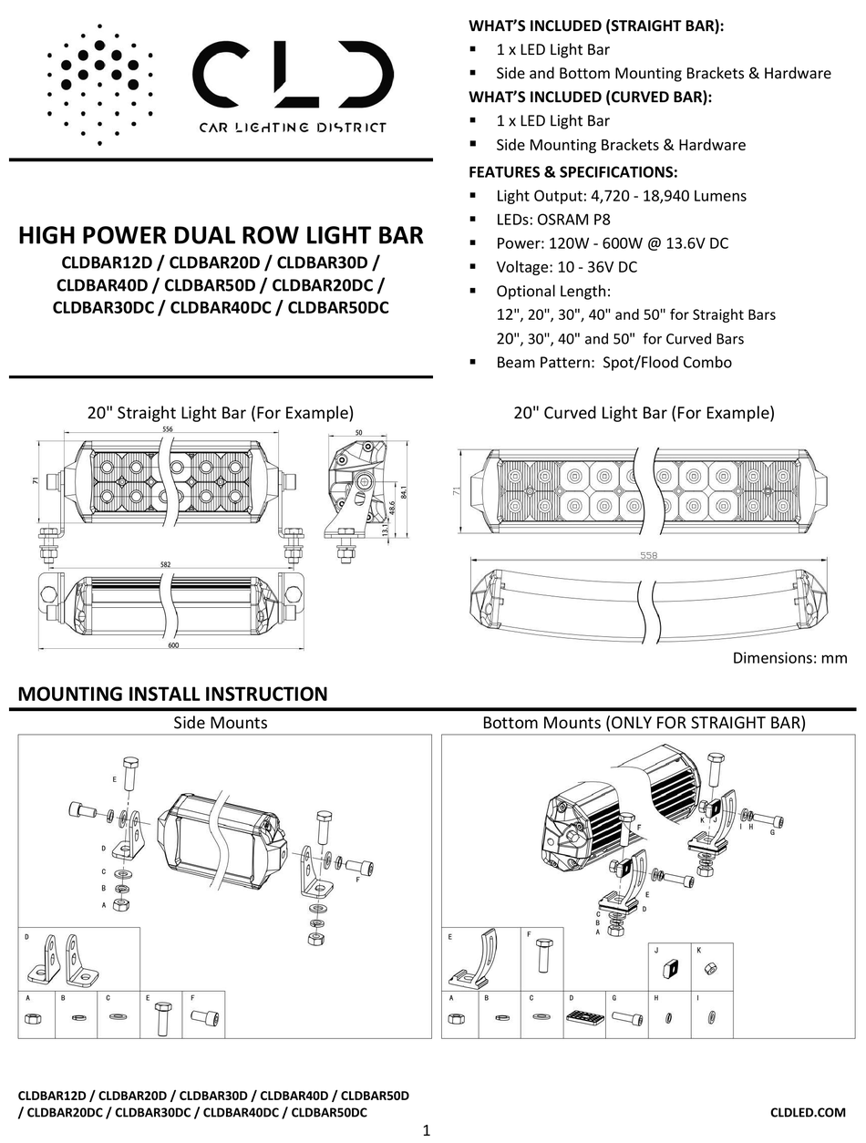CLD CLDBAR12D INSTALL INSTRUCTION Pdf Download | ManualsLib