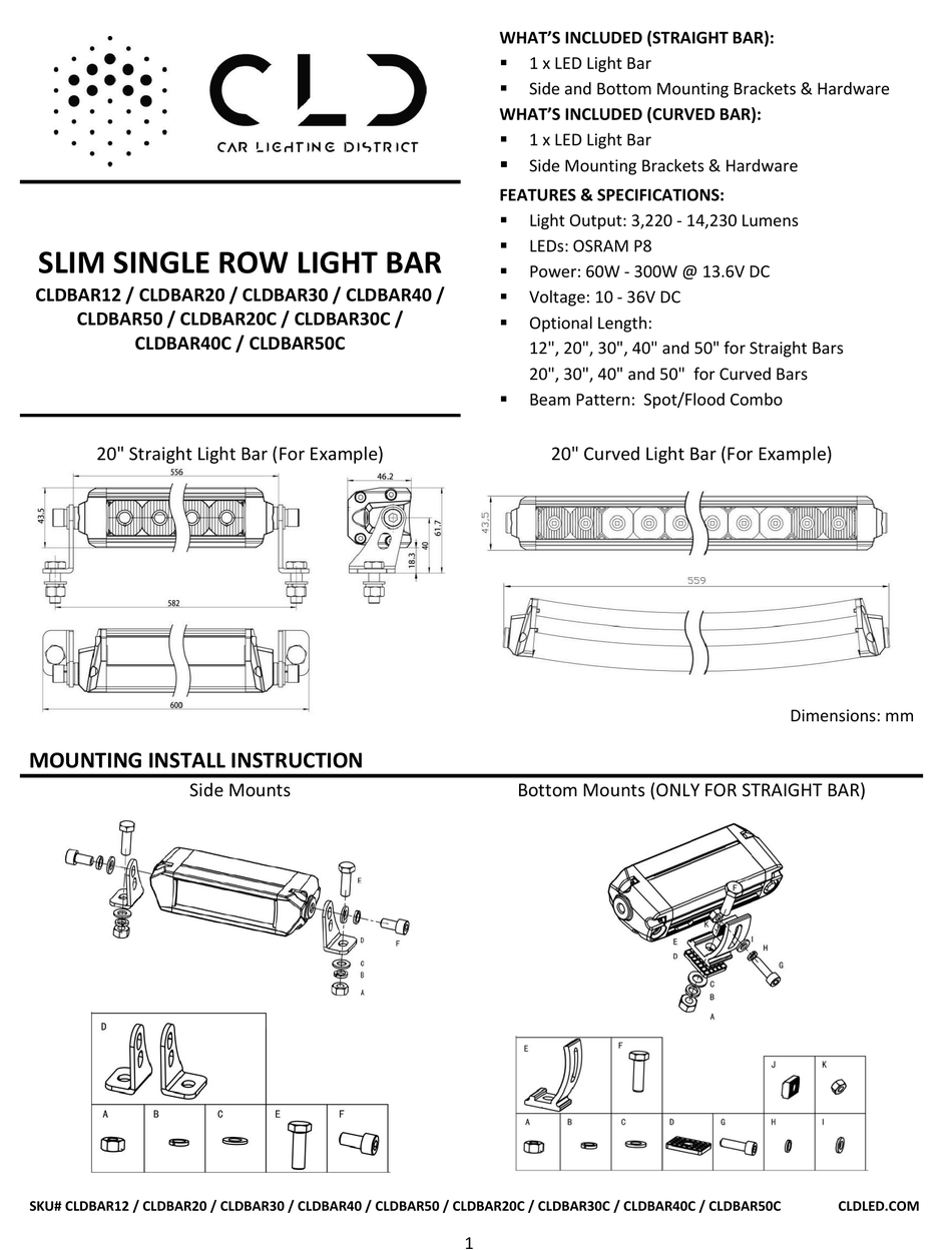 CLD CLDBAR12 INSTALL INSTRUCTION Pdf Download | ManualsLib