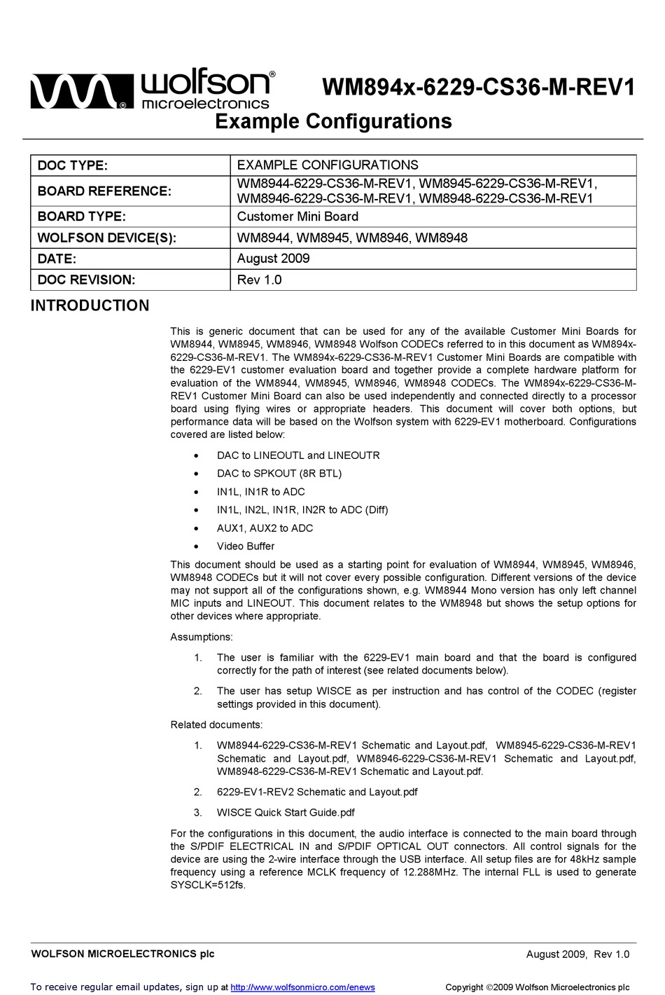 WOLFSON WM894 -6229-CS36-M-REV1 SERIES MANUAL Pdf Download | ManualsLib