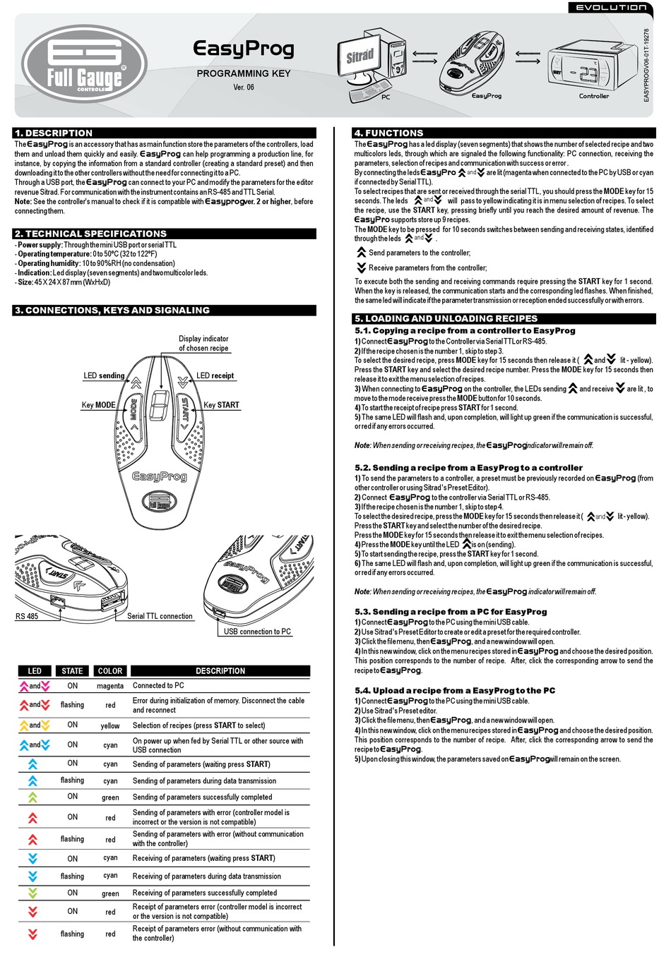 FULL GAUGE EASYPROG INSTRUCTION MANUAL Pdf Download | ManualsLib