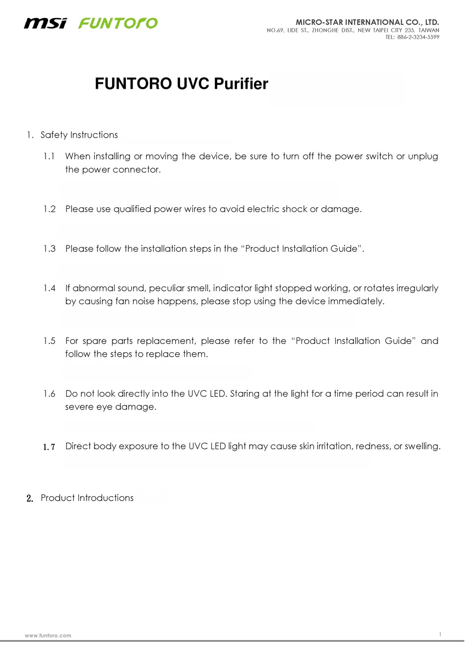 MSI FUNTORO MANUAL Pdf Download | ManualsLib