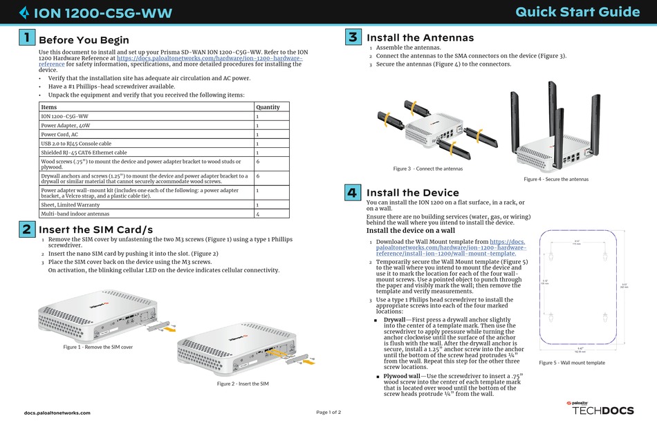 PALOALTO NETWORKS TECHDOCS ION 1200-C5G-WW QUICK START MANUAL Pdf ... PALOALTO NETWORKS TECHDOCS ION 1200-C5G-WW QUICK START MANUAL Pdf ...