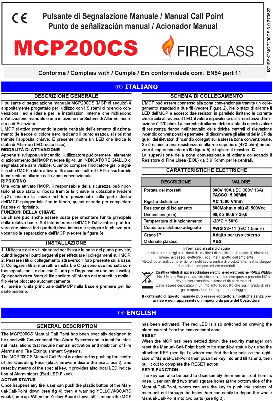FIRECLASS MCP200CS MANUAL Pdf Download | ManualsLib FIRECLASS MCP200CS MANUAL Pdf Download | ManualsLib