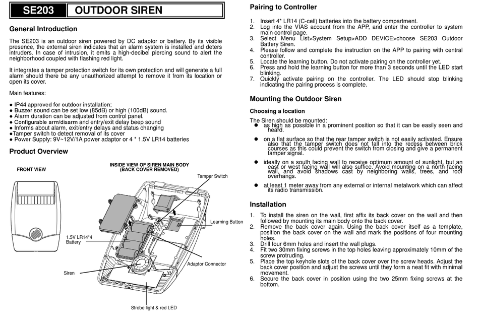 EVERSPRING SE203 QUICK START MANUAL Pdf Download | ManualsLib
