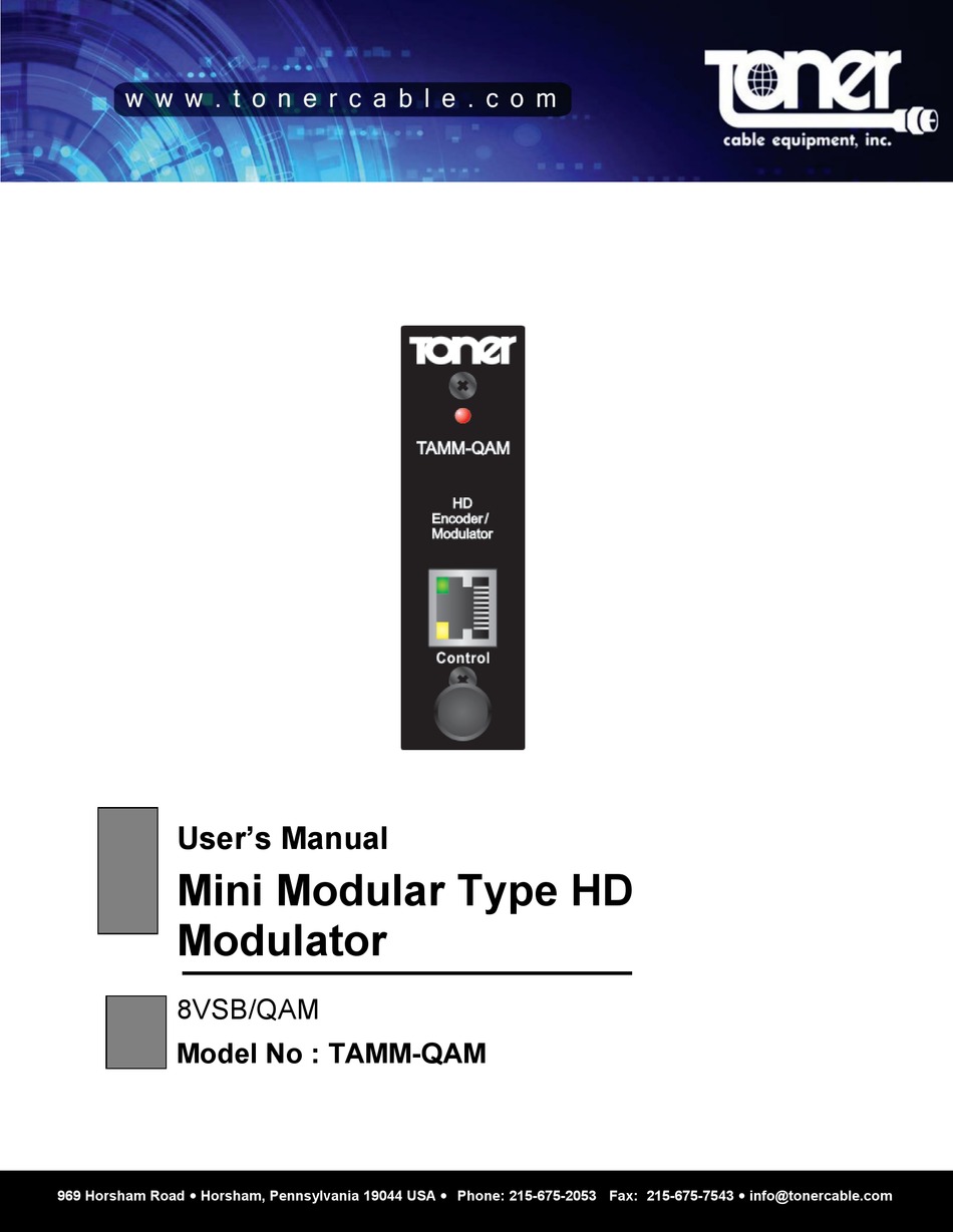 TONER TAMM-QAM USER MANUAL Pdf Download | ManualsLib
