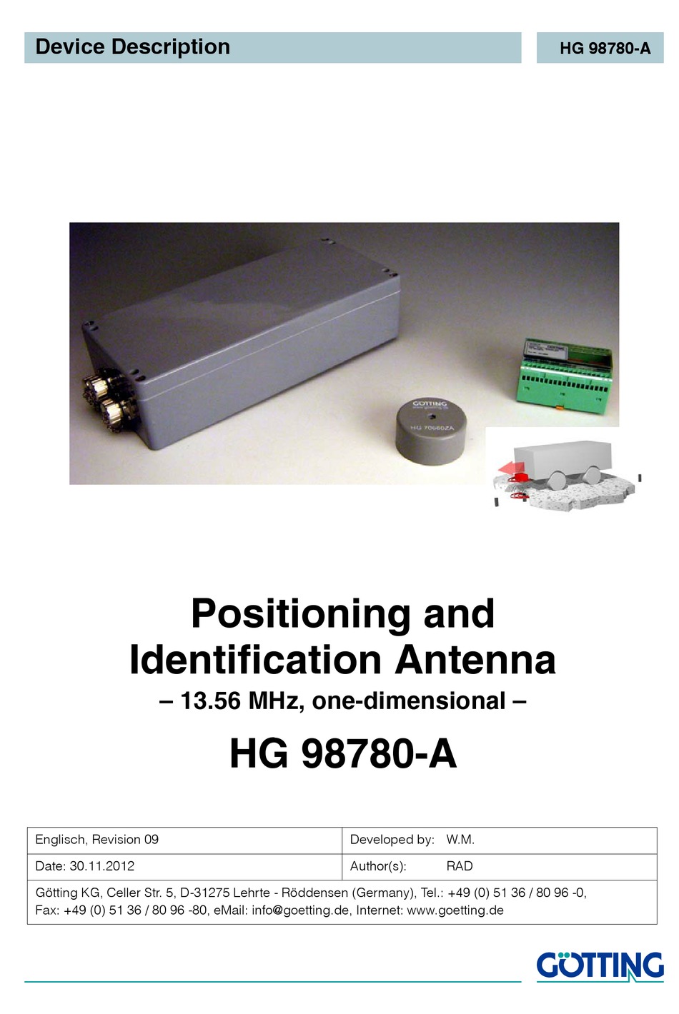 GOTTING HG 98780-A DEVICE DESCRIPTION Pdf Download | ManualsLib