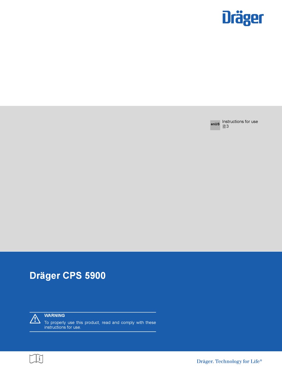 DRÄGER CPS 5900 INSTRUCTIONS FOR USE MANUAL Pdf Download | ManualsLib