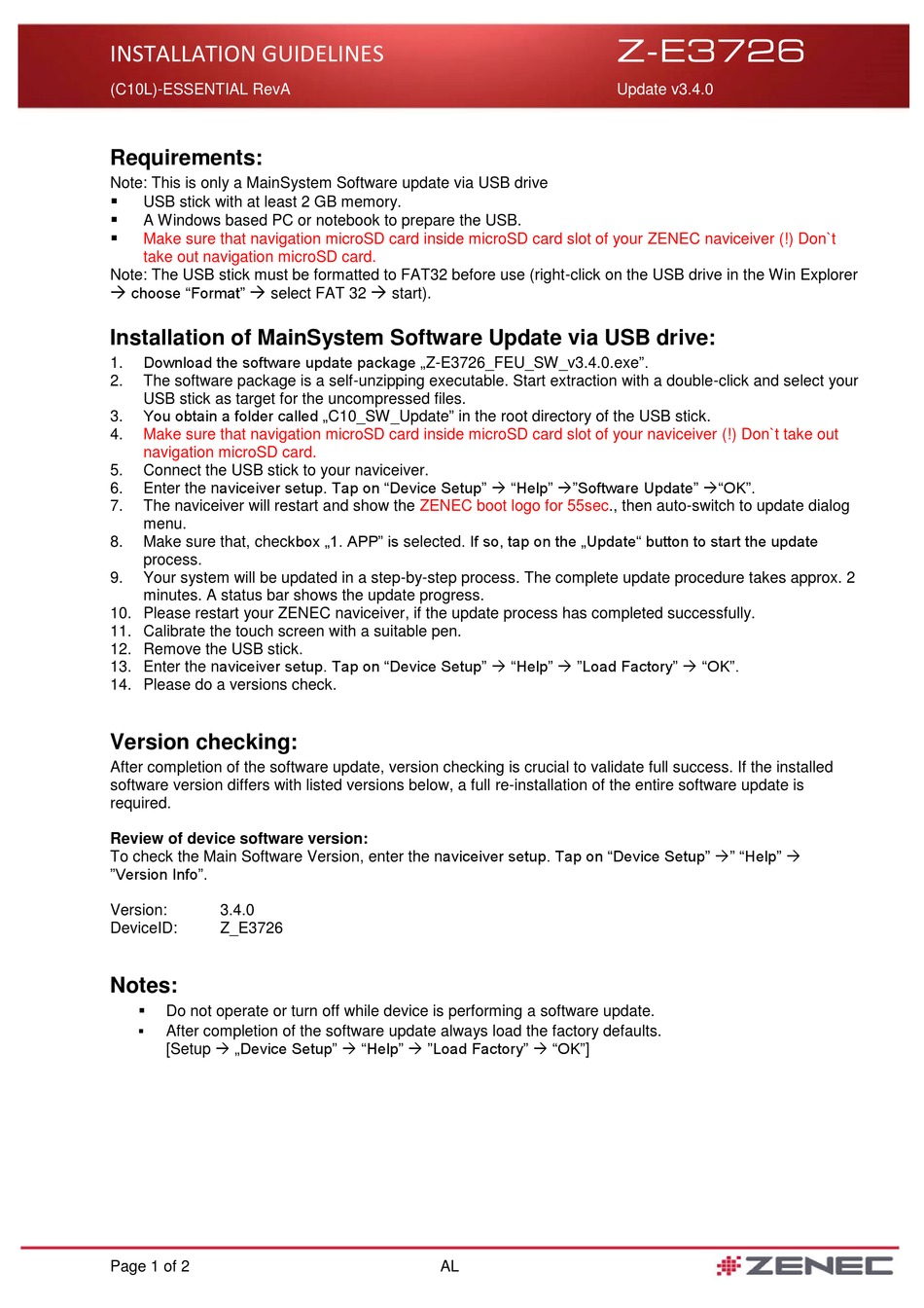 ZENEC Z-E3726 INSTALLATION MANUALLINES Pdf Download | ManualsLib