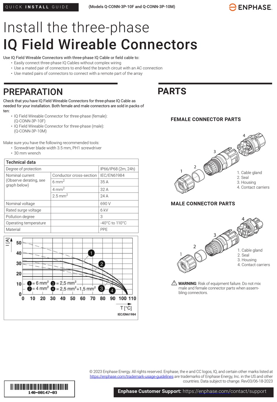 ENPHASE Q-CONN-3P-10F QUICK INSTALL MANUAL Pdf Download | ManualsLib