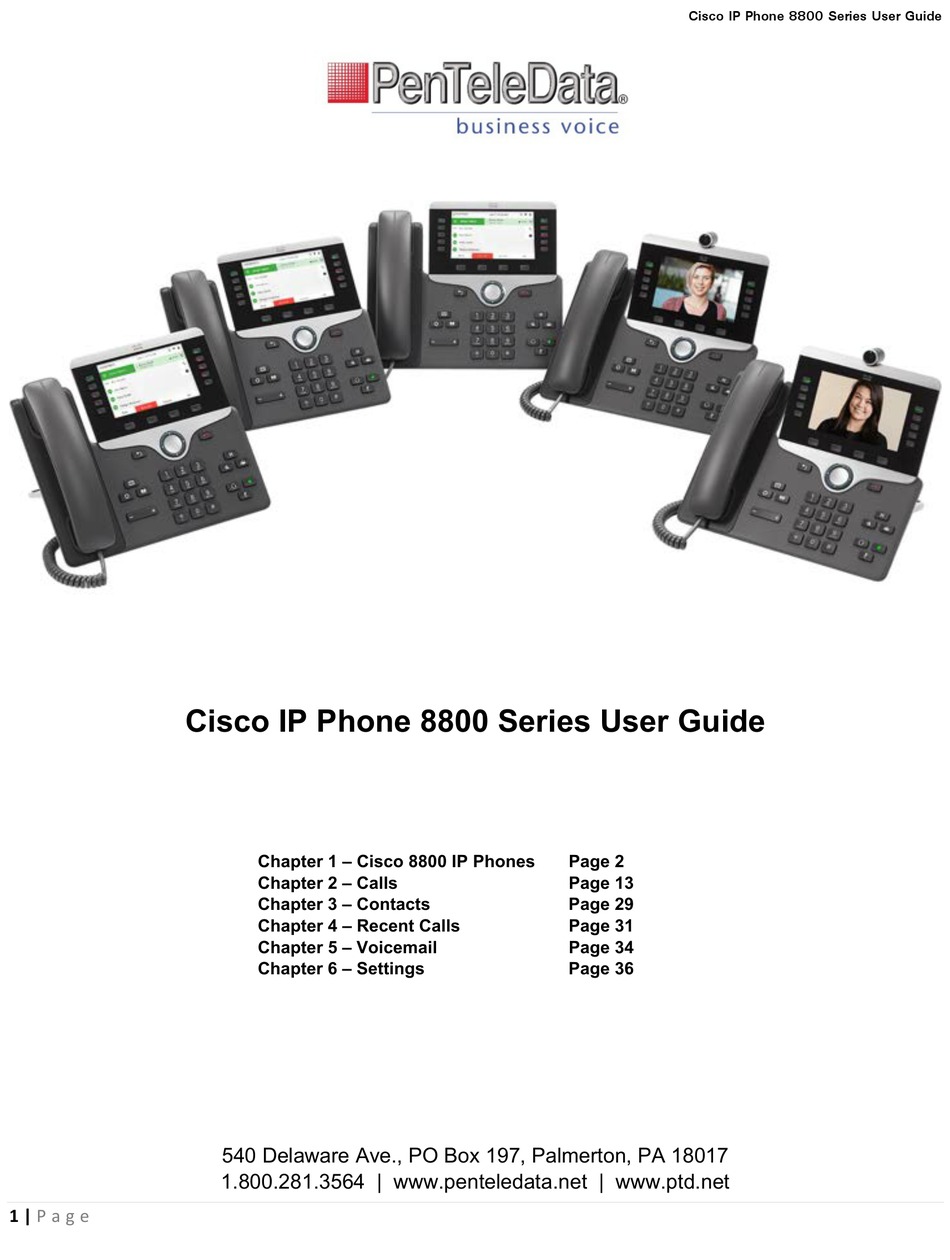 CISCO PENTELEDATA 8800 SERIES USER MANUAL Pdf Download | ManualsLib