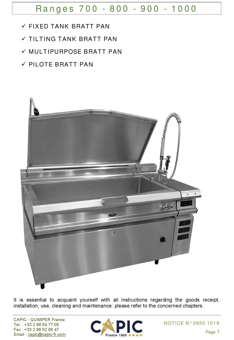 CAPIC 700 USER MANUAL Pdf Download | ManualsLib