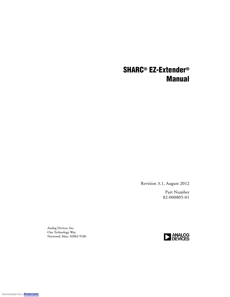 ANALOG DEVICES SHARC EZ-EXTENDER MANUAL Pdf Download | ManualsLib ANALOG DEVICES SHARC EZ-EXTENDER MANUAL Pdf Download | ManualsLib