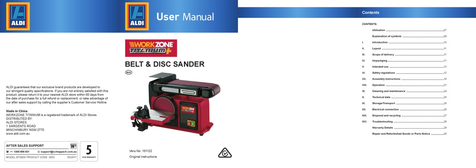 WORKZONE TITANIUM BTS800 USER MANUAL Pdf Download | ManualsLib