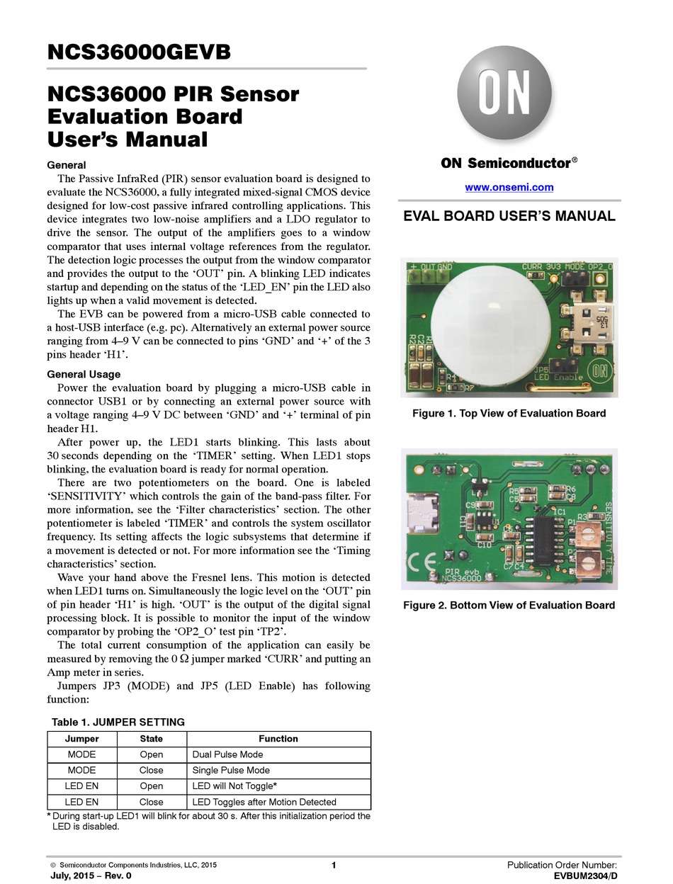 ON SEMICONDUCTOR NCS36000GEVB USER MANUAL Pdf Download | ManualsLib