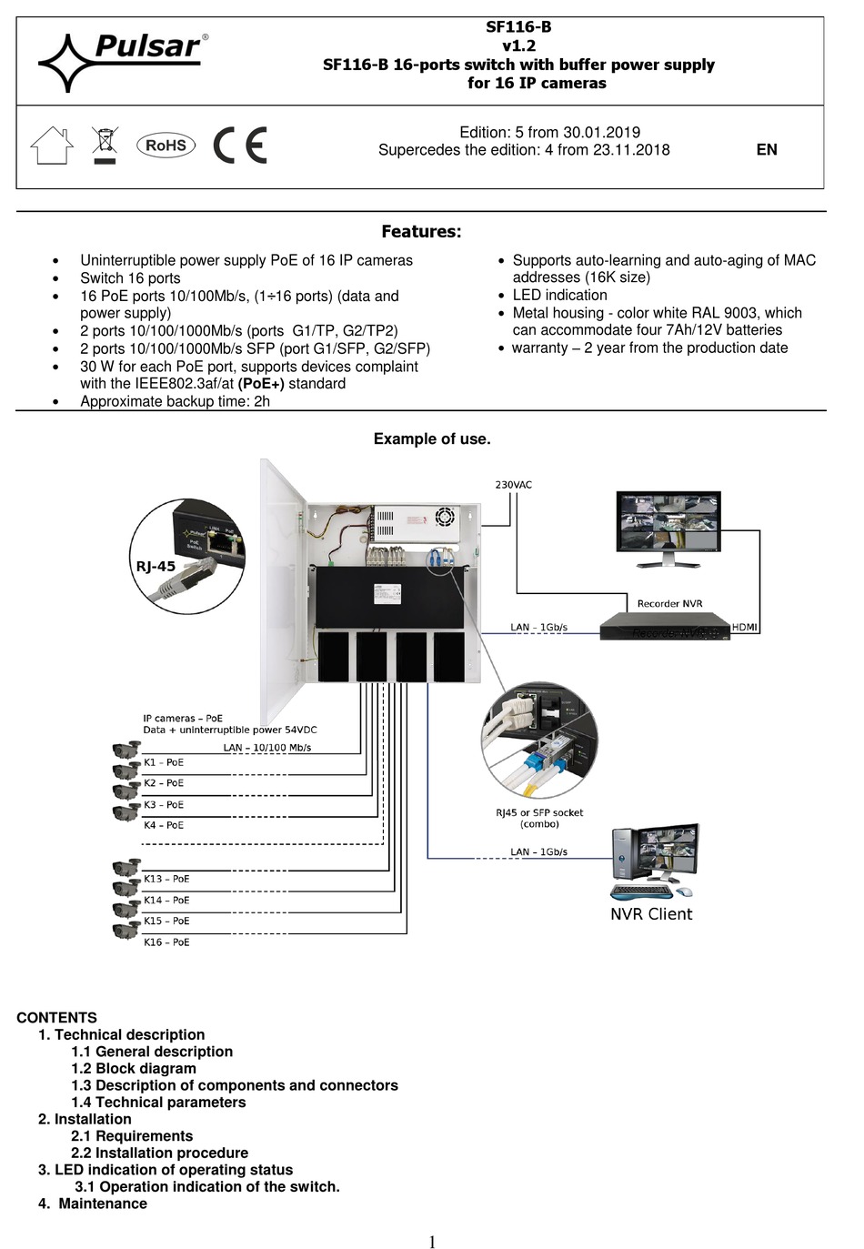 PULSAR SF116-B QUICK START MANUAL Pdf Download | ManualsLib