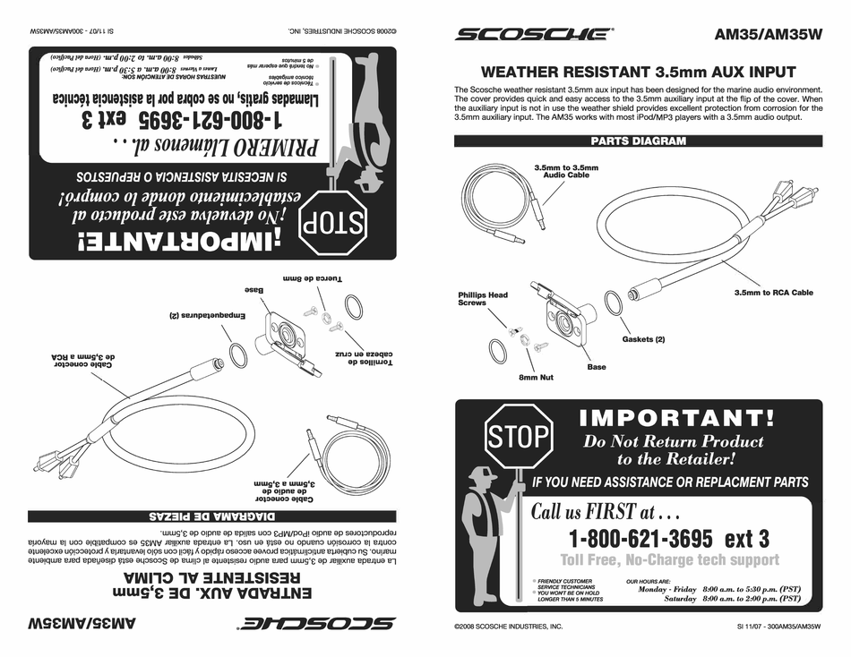 SCOSCHE AM35 QUICK START MANUAL Pdf Download | ManualsLib