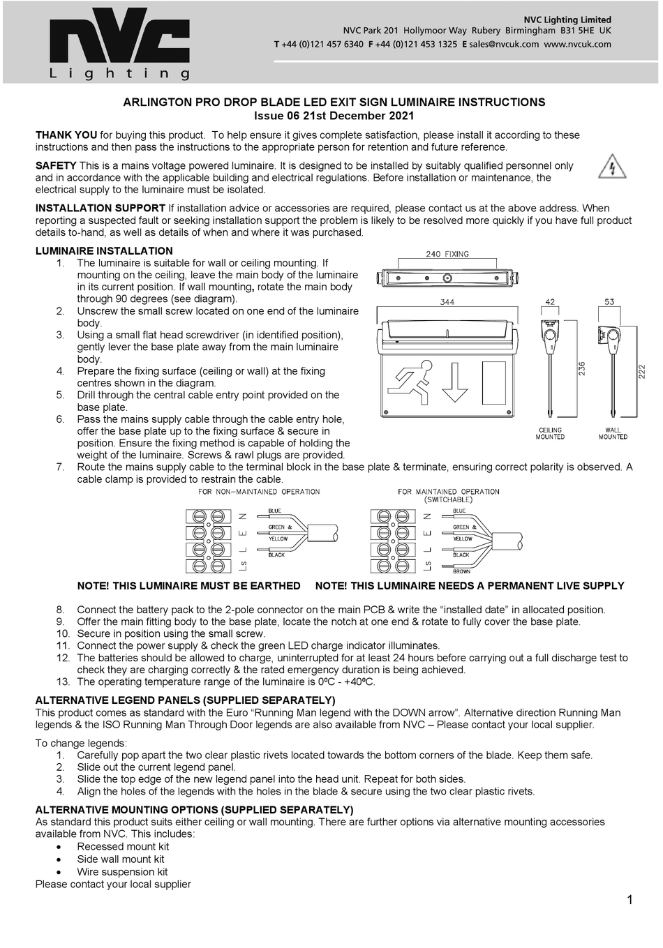 NVC ARLINGTON PRO INSTRUCTIONS Pdf Download | ManualsLib