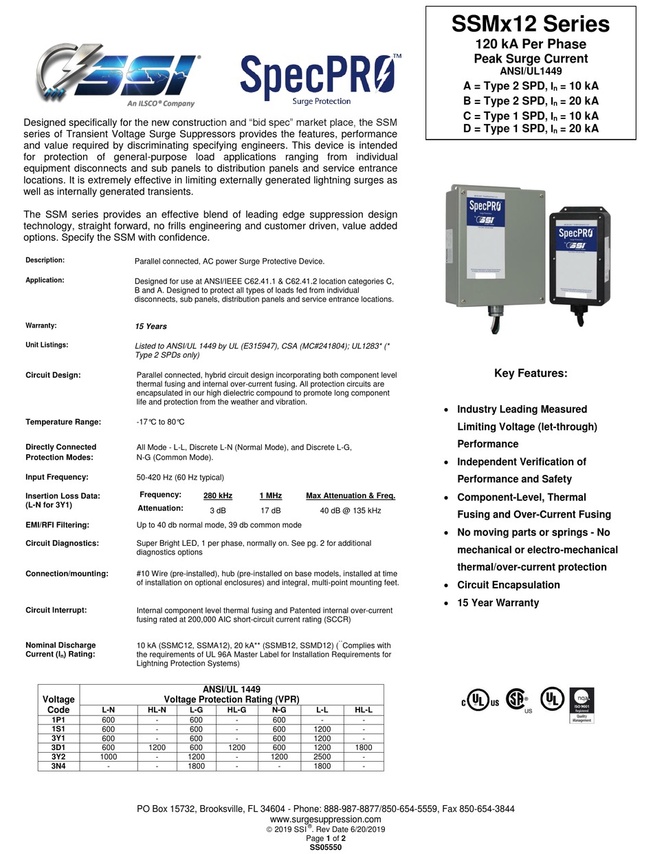 ILSCO SSI SPECPRO SSM 12 SERIES QUICK START MANUAL Pdf Download ...