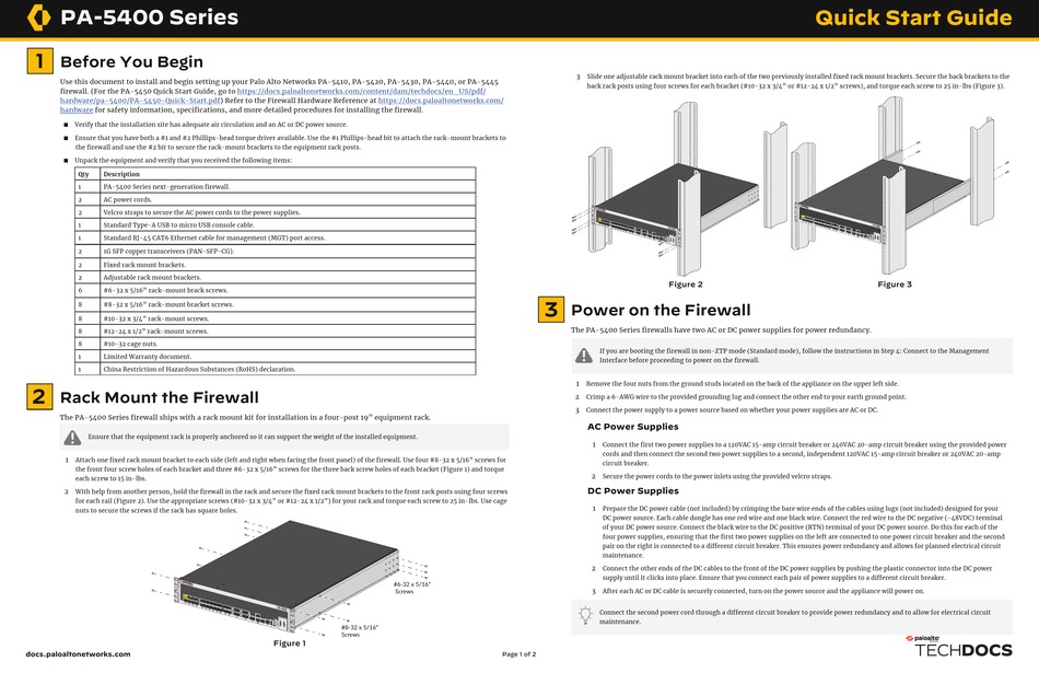 PALOALTO NETWORKS TECHDOCS PA-5400 SERIES QUICK START MANUAL Pdf ... PALOALTO NETWORKS TECHDOCS PA-5400 SERIES QUICK START MANUAL Pdf ...