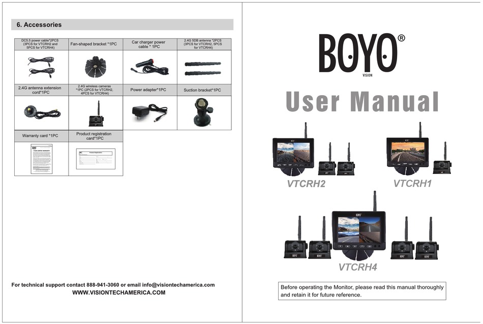 BOYO VISION VTCRH1 USER MANUAL Pdf Download | ManualsLib