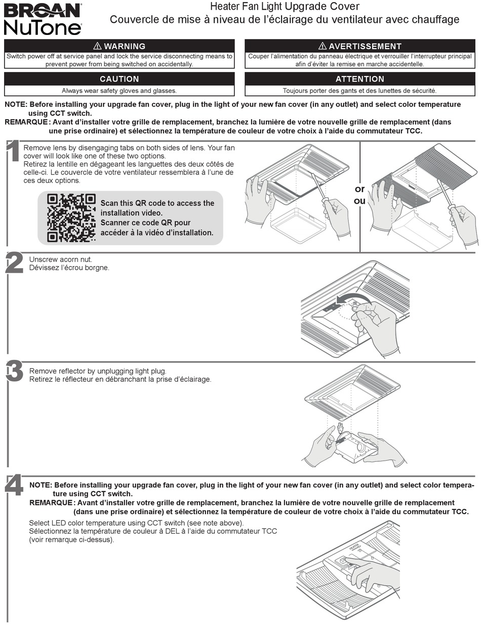 NUTONE FG80HBS INSTALLATION MANUAL Pdf Download | ManualsLib