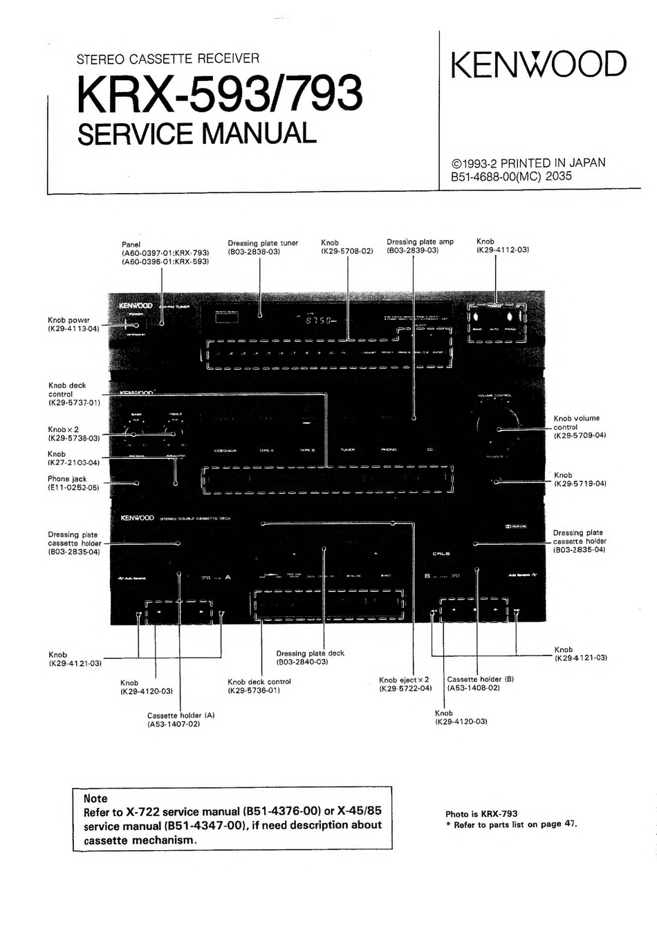 KENWOOD KRX-593 SERVICE MANUAL Pdf Download | ManualsLib