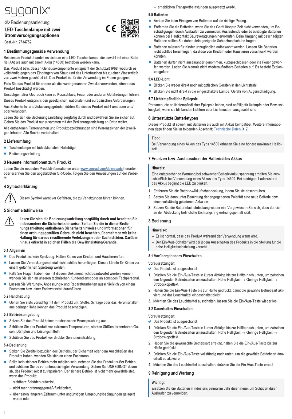 SYGONIX SY-5469504 OPERATING INSTRUCTIONS MANUAL Pdf Download | ManualsLib