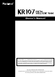 ROLAND KR-107 QUICK START MANUAL Pdf Download | ManualsLib