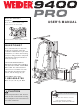 WEIDER PRO 9400 USER MANUAL Pdf Download | ManualsLib