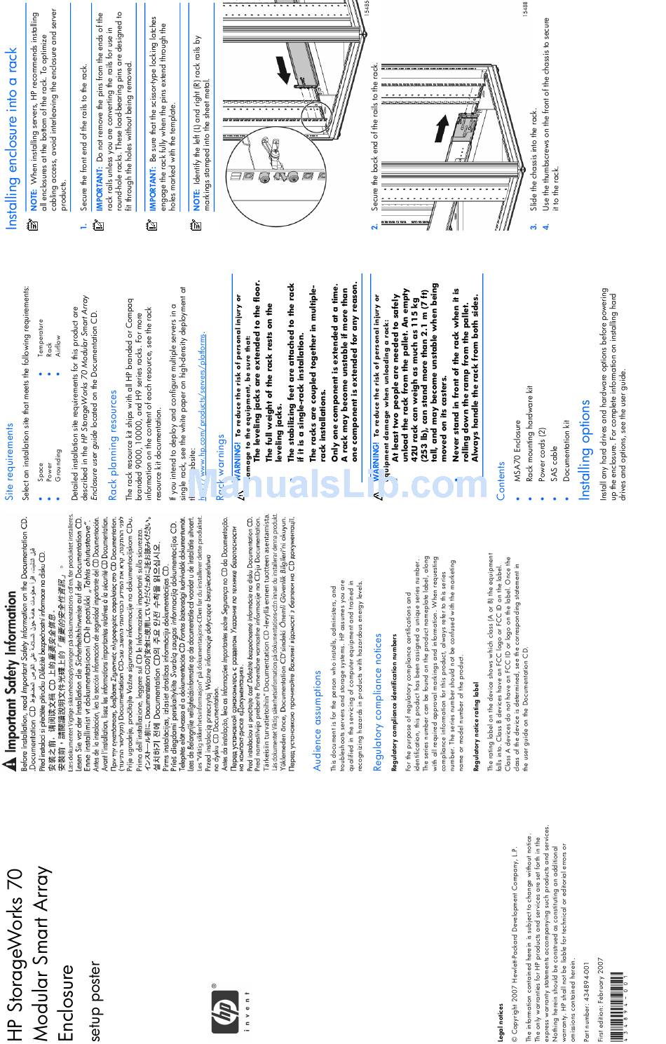 HP 418800-B21 SETUP POSTER Pdf Download | ManualsLib