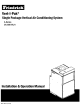 FRIEDRICH VERT-I-PAK A-SERIES INSTALLATION & OPERATION MANUAL Pdf ...