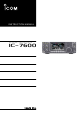 ICOM IC-7600 SERVICE MANUAL Pdf Download | ManualsLib