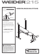 WEIDER 215 BENCH MANUEL DE L'UTILISATEUR Pdf Download | ManualsLib