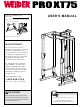 WEIDER PRO XT75 USER MANUAL Pdf Download | ManualsLib