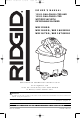 RIDGID WD16650 OWNER'S MANUAL Pdf Download | ManualsLib