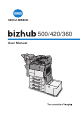 KONICA MINOLTA BIZHUB 500 USER MANUAL Pdf Download | ManualsLib