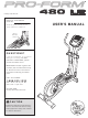 PROFORM 480 LE ELLIPTICAL MANUAL Pdf Download | ManualsLib