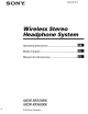 SONY MDR-RF920RK OPERATING INSTRUCTIONS MANUAL Pdf Download | ManualsLib